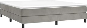 Box spring postel s matrací světle šedá 160x200 cm samet 3144339