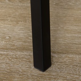 HOMCOM 5-dílná jídelní souprava se 1 obdélníkovým stolem 100x63x76.5 cm a 4 židlemi 45x40x82 cm, v kovu a MDF, černá a hnědá
