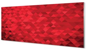 akrylový obraz Červené vzor trojúhelníky 120x60 cm