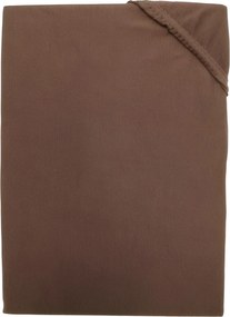 Prostěradlo jersey tmavohnědá TiaHome - 90x200cm