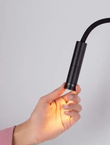 LED černá svítilna na zeď Sonica