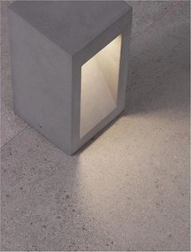 NV 9540207 Venkovní sloupkové svítidlo BARCO šedý beton skleněný difuzor LED 6W 3000K 120-230V IP65 - NOVA LUCE