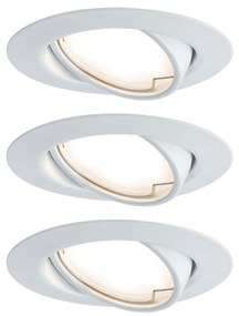 Paulmann 93423 LED base, set bílých kulatých bodovek, 3x6,5W LED 3000K, prům. 9cm