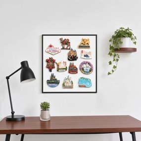 Toptabule.sk  Bílá tabule na magnetky PREMIUM v hliníkovém černém ráme 150x100 cm