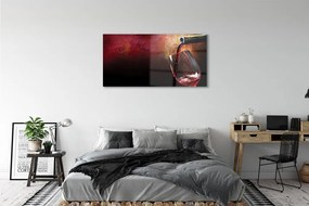 akrylový obraz červené víno 125x50 cm