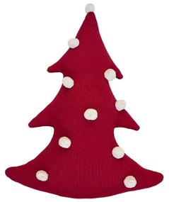 SCANquilt pletený polštářek CHRISTMAS červenobílá vánoční dekorace