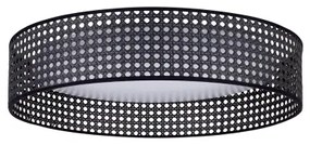 Duolla - LED Stropní svítidlo ROLLER RATTAN LED/24W/230V pr. 45 cm černá