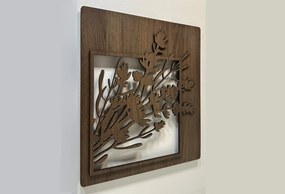 Li-Go "Květy triptych" Dřevěné obrazy 55x65 cm s hloubkou 23 mm Provedení povrchu 3xobraz: dub světlý/dub/ořech