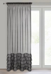 ZÁCLONA NA PÁSCE CARLI 140X250 CM ČERNÁ