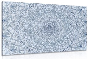 Obraz detailní ozdobná Mandala v modré barvě - 90x60 cm