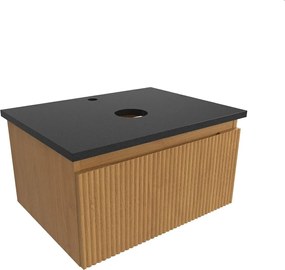 Koupelnová skříňka s krycí deskou SAT Evolution 58x30x44,5 cm dub medový mat SATEVO60DMZ