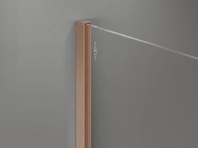 Mexen, Mexen Kioto-X sprchová stěna 70 x 200 cm, transparentní 10 mm, broušená měď - 800-070-101-65-00-X