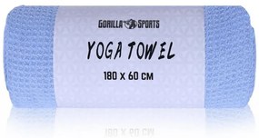 Gorilla Sports Jóga ručník, 180 x 60 cm, modrý