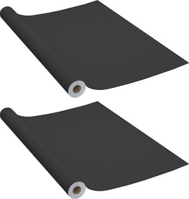 Samolepící tapety na nábytek 2 ks černé 500 x 90 cm PVC 3059652