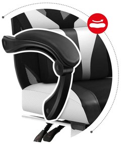 Huzaro Herní židle Combat 5.0 s výsuvnou podnožkou - černá
