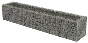 Gabionový vyvýšený záhon pozinkovaná ocel 270 x 50 x 50 cm 143563