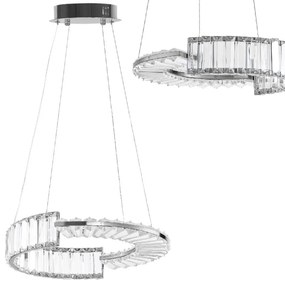 Toolight Designové LED osvětlení Crystal + dálkové ovládání APP1527-CP40 CHROME