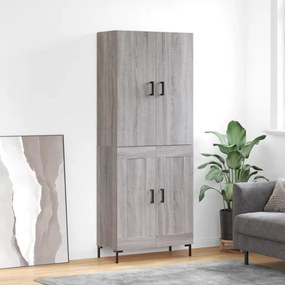 Skříň highboard šedá sonoma 69,5 x 34 x 180 cm kompozitní dřevo - Default Title