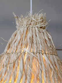 Přírodní závěsné lýkové stínidlo Raffia - Ø 30*26 cm/ E27