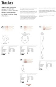 Redo 01-1794 - LED Stmívatelný lustr na lanku TORSION LED/29W/230V bronz