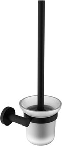 Sapho X-Round - WC štětka závěsná, mléčné sklo, matná černá XR323B