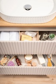 Comad Koupelnová skříňka pod deskové umyvadlo s košem na prádlo Nova Cashmere 100 kašmír