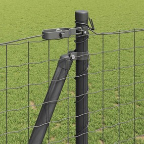 Plotový sloupek s betonovým základem 26 ks Šedá 3350247