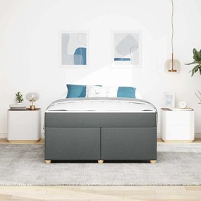 Rám postele s matrací Tmavě šedá 160 x 200 cm textil 3399364
