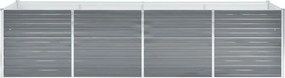 vidaXL Vyvýšený záhon pozinkovaná ocel 320 x 80 x 77 cm [44844] Barva: Šedá