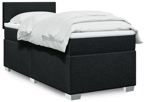 Box spring postel s matrací černá 100 x 200 cm textil 3288094