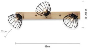 Leuchten Direkt 11418-18 - Bodové svítidlo LAMI 3xE27/25W/230V