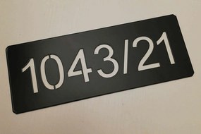 Domovní číslo tabulka lakovaná 11 Velikost: 32 x 15 cm  (L), Odstín: RAL 7016 - Antracit