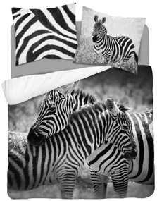 Francouzské povlečení Zebra Bavlna, 220/200, 2x70/80 cm