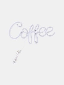Sinsay - LED neonová lampa ve tvaru nápisu Coffee - bílá