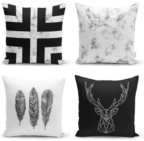 Sada 4 povlaků na polštáře Minimalist Cushion Covers Faria, 45 x 45 cm