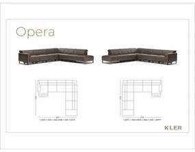 Rohová sedací souprava KLER Opera W178