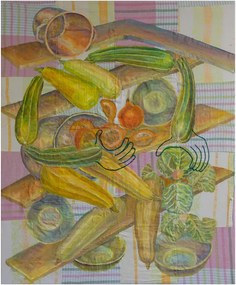 Daniela Krajčová | Tekvice Rám: Dubový, Velikost: 40 x 40 cm