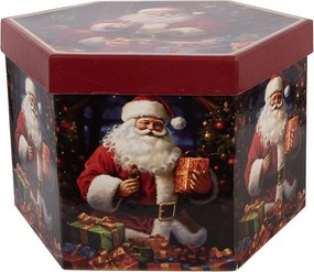 Sada 14 vánočních ozdob v krabičce s motivem Santy – Ø 8 cm