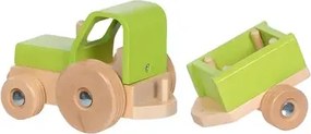GOKI Dřevěný traktor s přívěsem / od 2 let
