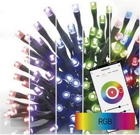 Vánoční osvětlení EMOS GoSmart (WiFi) D4ZR01 80LED řetěz 8m RGB 64 programů s časovačem