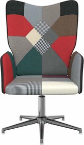 Relaxační křeslo patchwork textil 328201