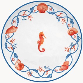 Sada snídaňových talířů z porcelánu Cote De Mer, 4 díly