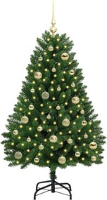 Umělý vánoční stromeček 120 cm 150 LED Teplá bílá PVC a ocel 3395671