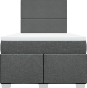 Box spring postel s matrací tmavě šedá 120x190 cm textil 3290421