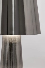 Kovová LED stolní lampa ve stříbrné barvě s kovovým stínidlem (výška 51 cm) Turner – Bizzotto