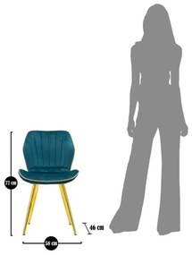 Designová jídelní židle Dandelion II petrolejová