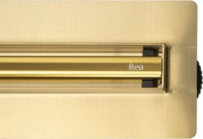 Rea Neox Slim Pro Gold, odtokový sprchový žlab 100 cm, zlatá lesklá, REA-G5804