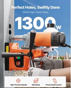 Magnetická vrtačka 1300 W 13000 N Přenosná vrtačka Mag 810RPM
