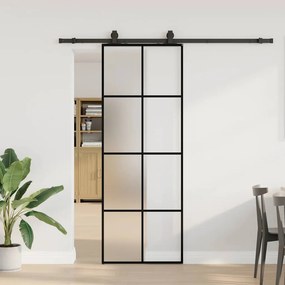 Posuvné dveře se sadou kování černé 76x205 cm ESG Glass 3375863