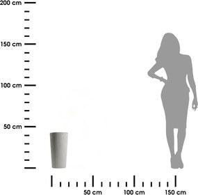PLASTOVÝ KVĚTINÁČ URBANIKA ECO 46,5X25,5 CM ŠEDÁ